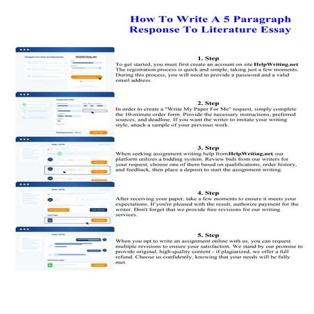How To Write A 5 Paragraph Response To Literature Essay | PDF ...