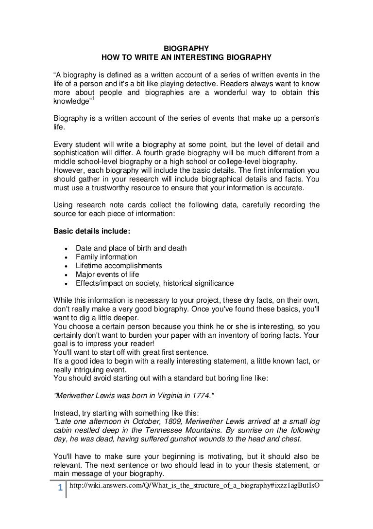 How To Write A Biography how-to-write-a-biography