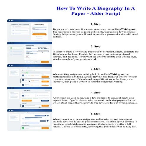 How To Write A Biography In A Paper - Alder Script | PDF