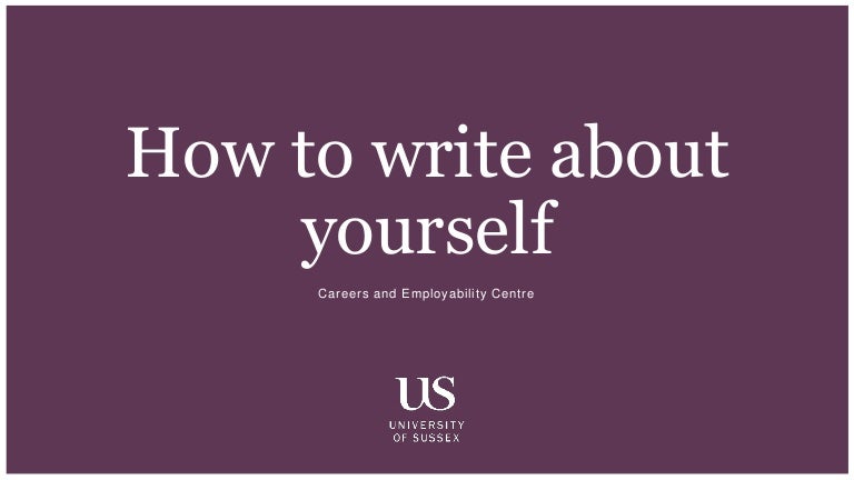 How to Write About Yourself