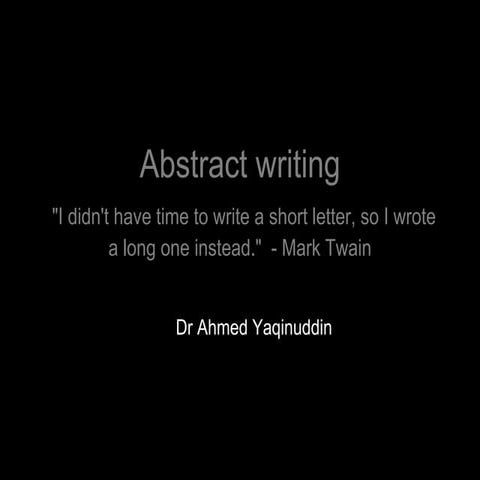 How to write Abstract Ay to write Abstract Ay_24.ppt