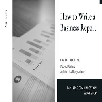 How to Write a Business Report | PPT