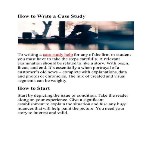 How to write a case study | PDF