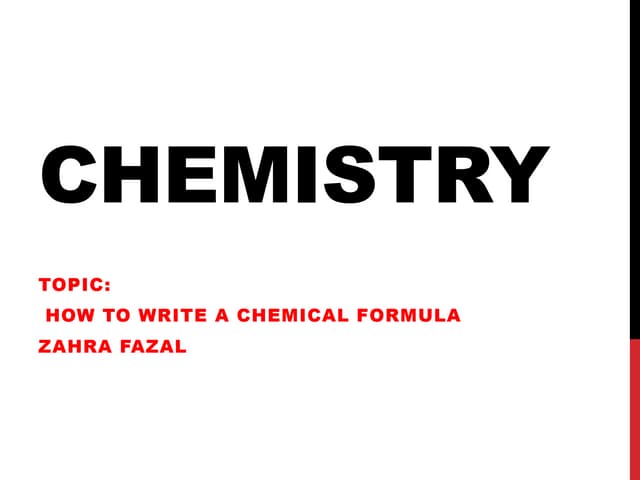 Types of chemical formula | PPTX