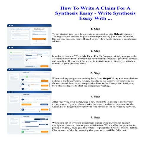 How To Write A Claim For A Synthesis Essay - Write Synthesis Essay With ...