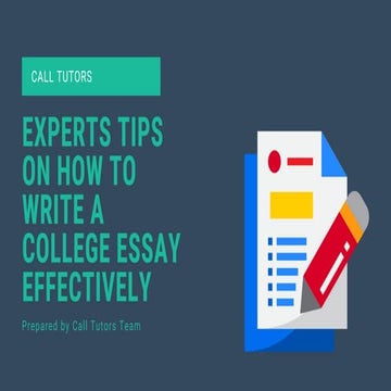 How to write a college essay | PPT