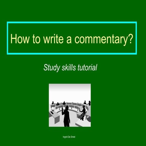 how to write a commentary paragraph steps and procedures | PPT