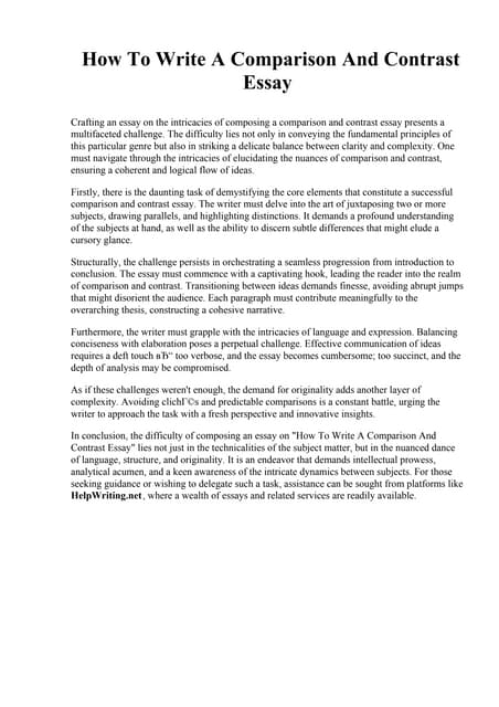 Introduction For Compare And Contrast Essay.pdf