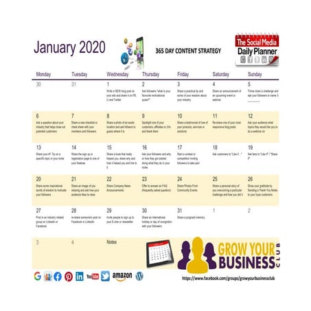How to write a content strategy and posting schedule for a year | PDF