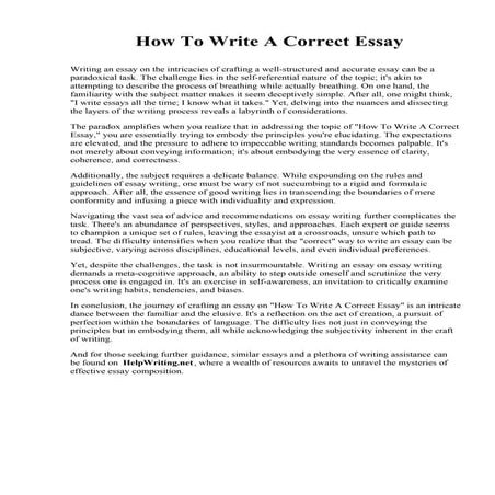 How To Write A Correct Essay.pdf