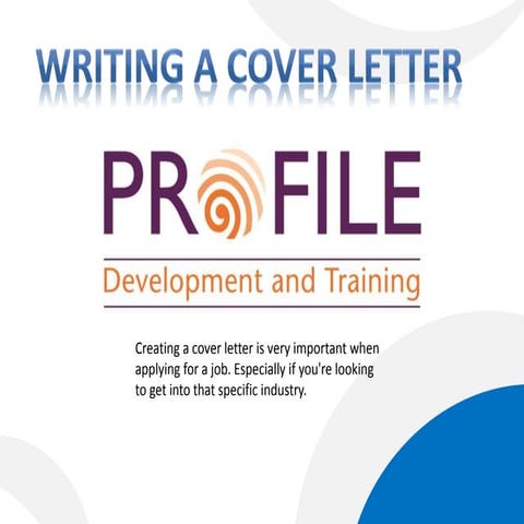 Writing a cover letter | PPTX