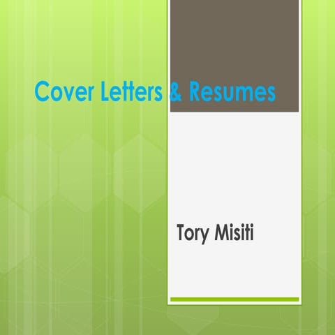 How to write a cover letter | PPT
