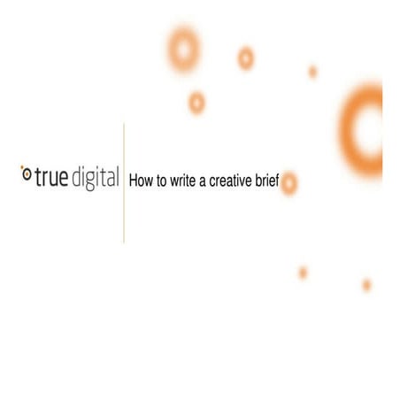How To Write A Creative Brief | PDF