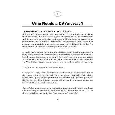 How to write a cv | PDF