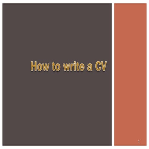 Effective cv writing | PPTX