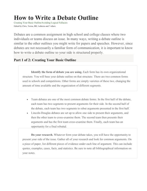 Primary debating guide | PDF