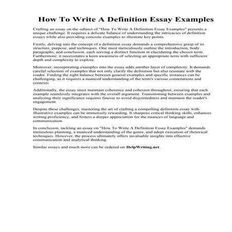 How To Write A Definition Essay Examples.pdf
