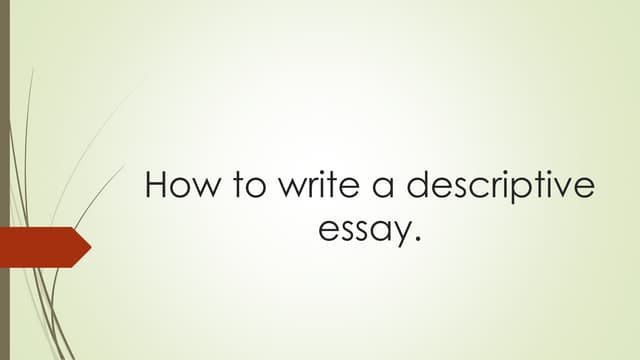 Descriptive writing beach step by step ds | PPTX