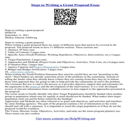 How To Write A Essay Proposal | PDF