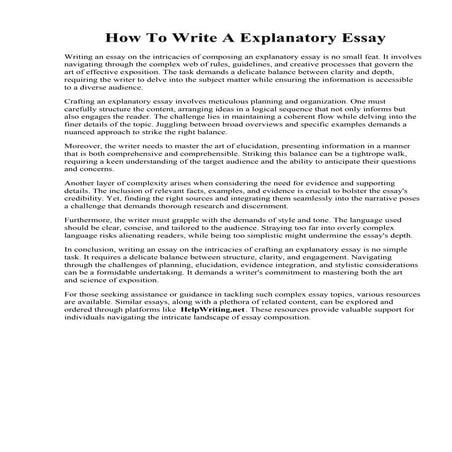 How To Write A Explanatory Essay. How to Write an Explanatory Essay Full Guide by ...