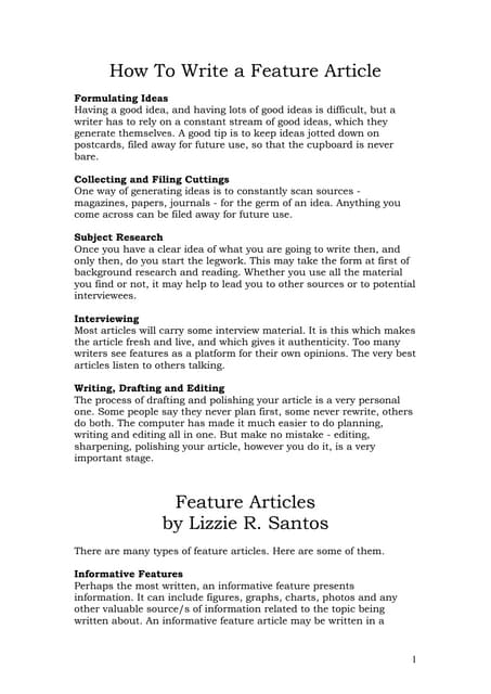 Basic News Article Structure | PDF