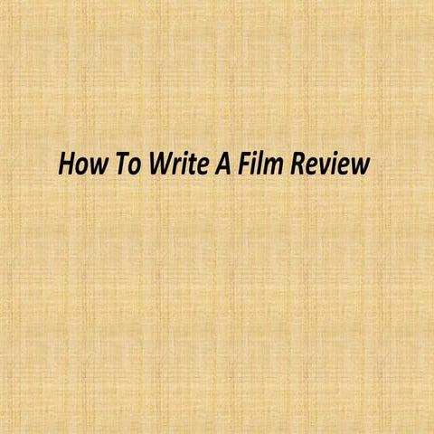Writing a Film Review | DOCX