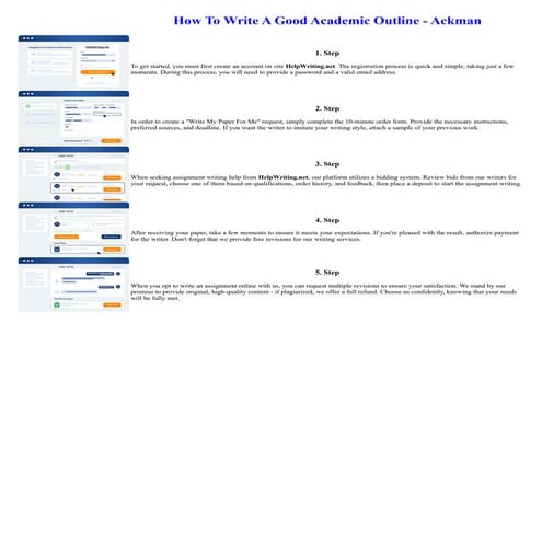 How To Write A Good Academic Outline - Ackman | PDF