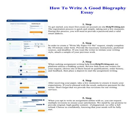 How To Write A Good Biography Essay. Online assignment writing service ...
