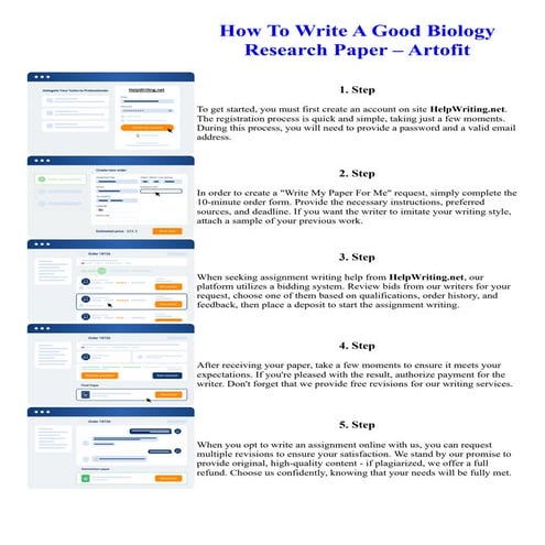 How To Write A Good Biology Research Paper Artofit | PDF