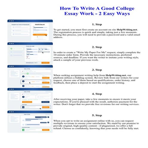 How To Write A Good College Essay Work - 2 Easy Ways | PDF
