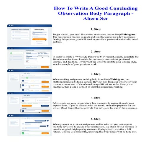How To Write A Good Concluding Observation Body Paragraph - Ahern Scr | PDF