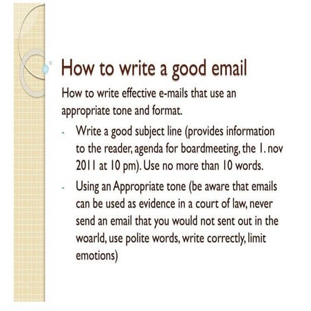 How To Write A Good Email | PDF