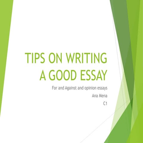 How to write a good essay c1 | PPT