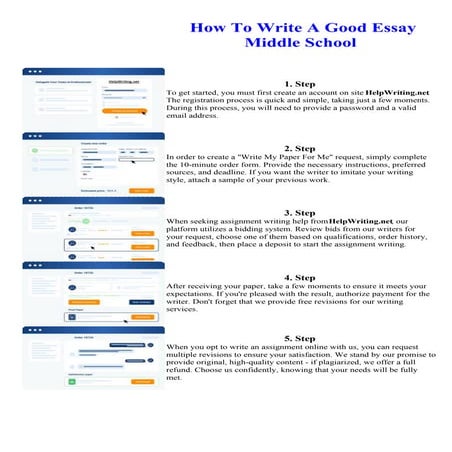How To Write A Good Essay Middle School | PDF