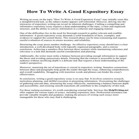 How To Write A Good Expository Essay.pdf