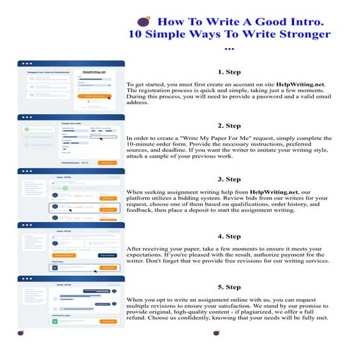 How To Write A Good Intro. 10 Simple Ways To Write Stronger ... | PDF