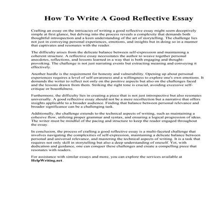 Write A Reflection Essay.pdf