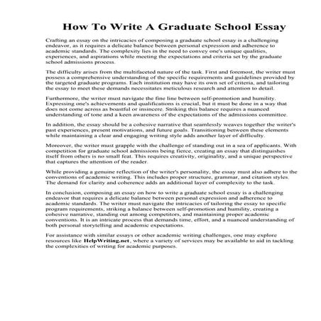 How To Write A Graduate School Essay.pdf