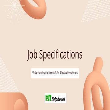 How to Write a Job Specification in Human Resource Management | PPTX