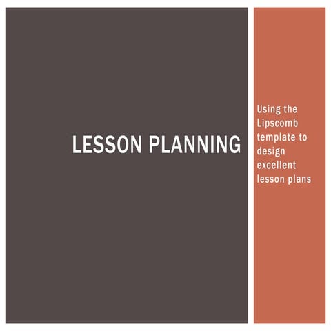 How to write a lesson plan | PPTX