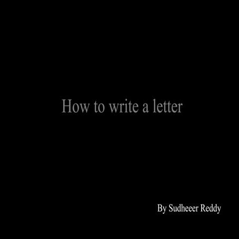 How to write a letter | PPT