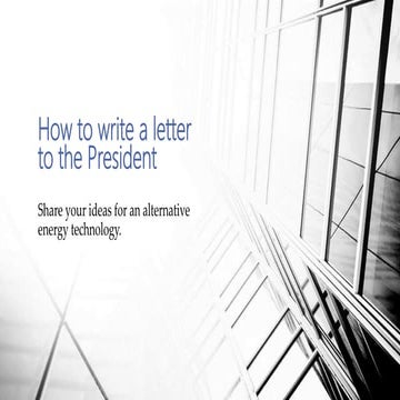 How to write a letter to the president | PPTX