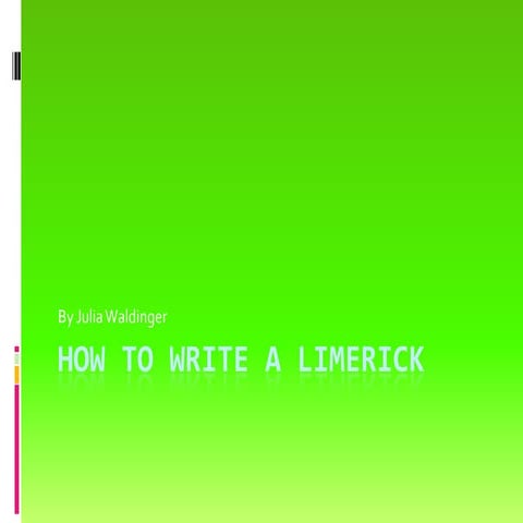 How to write a limerick | PPTX
