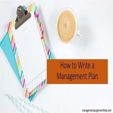 How to Write a Management Plan | PPTX