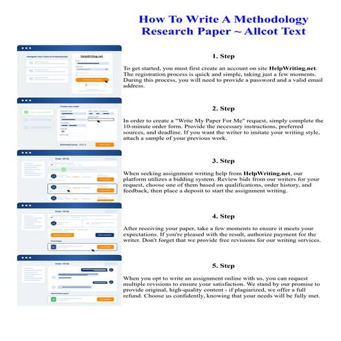 How To Write A Methodology Research Paper Allcot Text | PDF