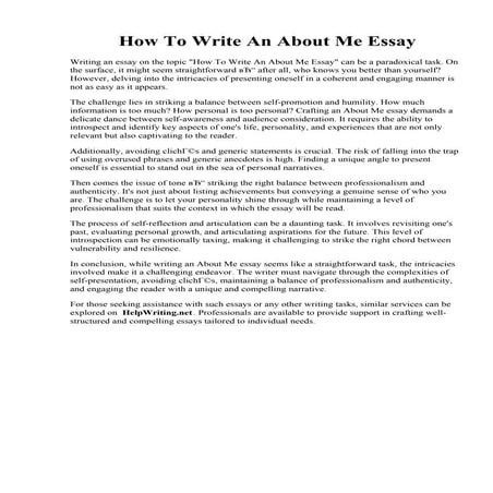 How To Write An About Me Essay.pdf