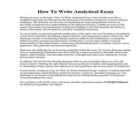 How To Write Analytical Essay.pdf