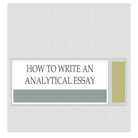How To Write An Analytical Essay | PPT