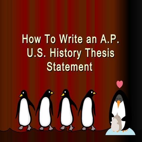 How to write an apush thesis 1 | PPT
