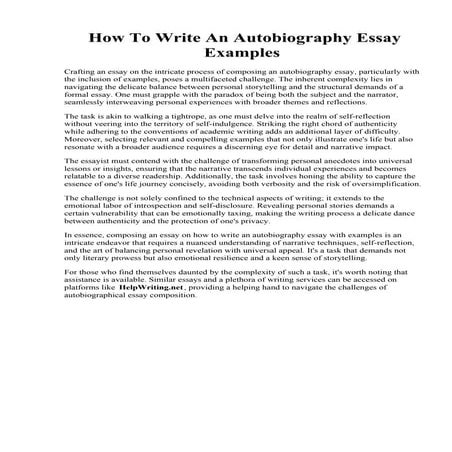 How To Write An Autobiography Essay Examples.pdf